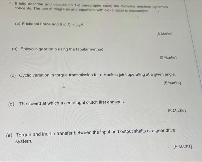 Solved 4. Briefly describe and discuss (in 1-2 paragraphs | Chegg.com