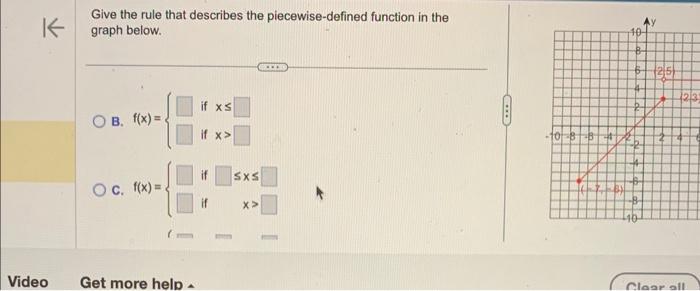 Solved Give the rule that describes the piecewise-defined | Chegg.com