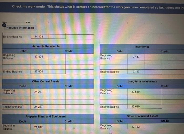 Solved Check my work mode : This shows what is correct or | Chegg.com