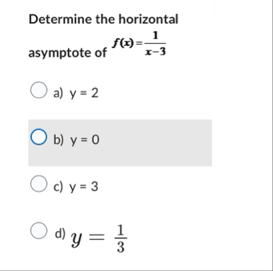Solved Determine the horizontal asymptote of | Chegg.com