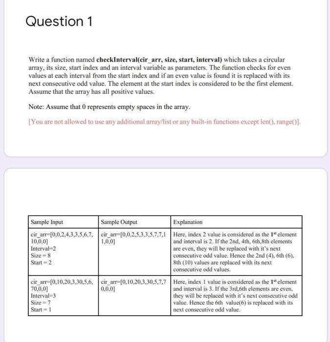Solved Question 1 Write a function named | Chegg.com