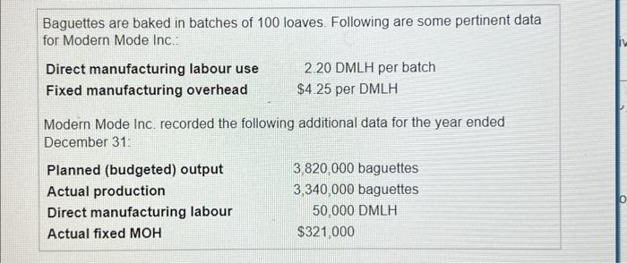 Solved The Modern Mode Inc, allocates FMOH to products on | Chegg.com