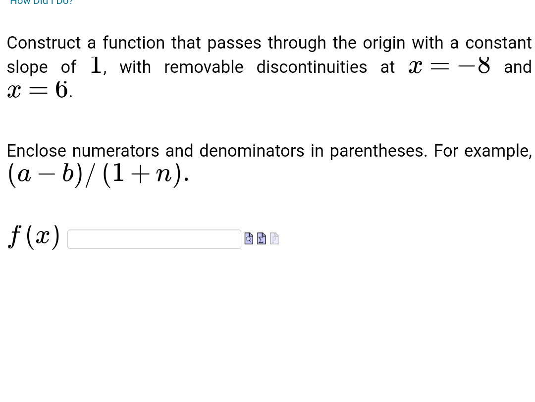 Solved Construct a function that passes through the origin | Chegg.com