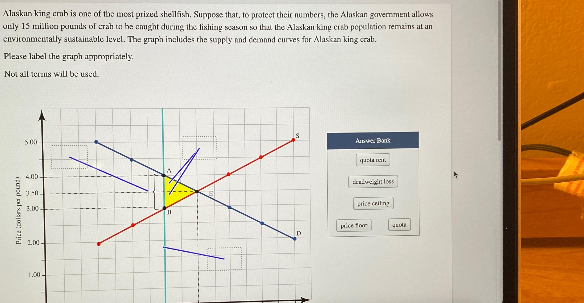 Solved Alaskan king crab is one of the most prized | Chegg.com