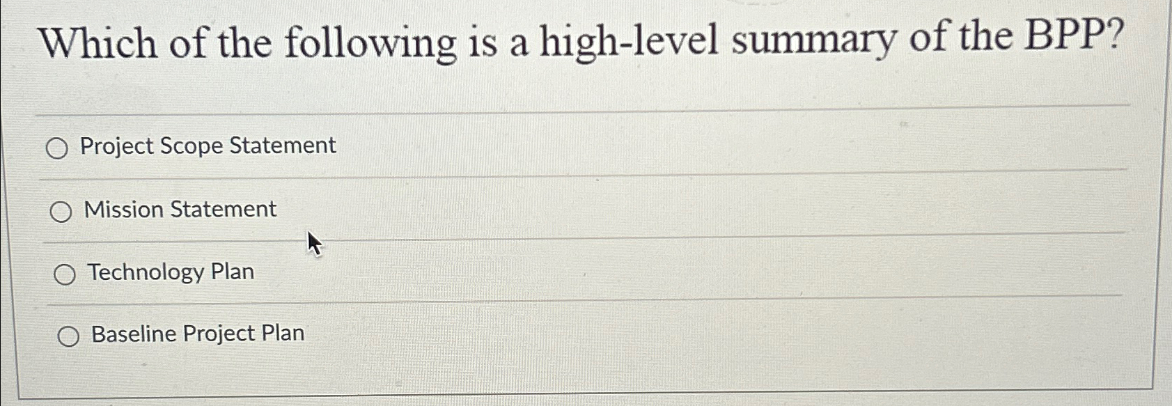 Solved Which of the following is a high-level summary of the | Chegg.com