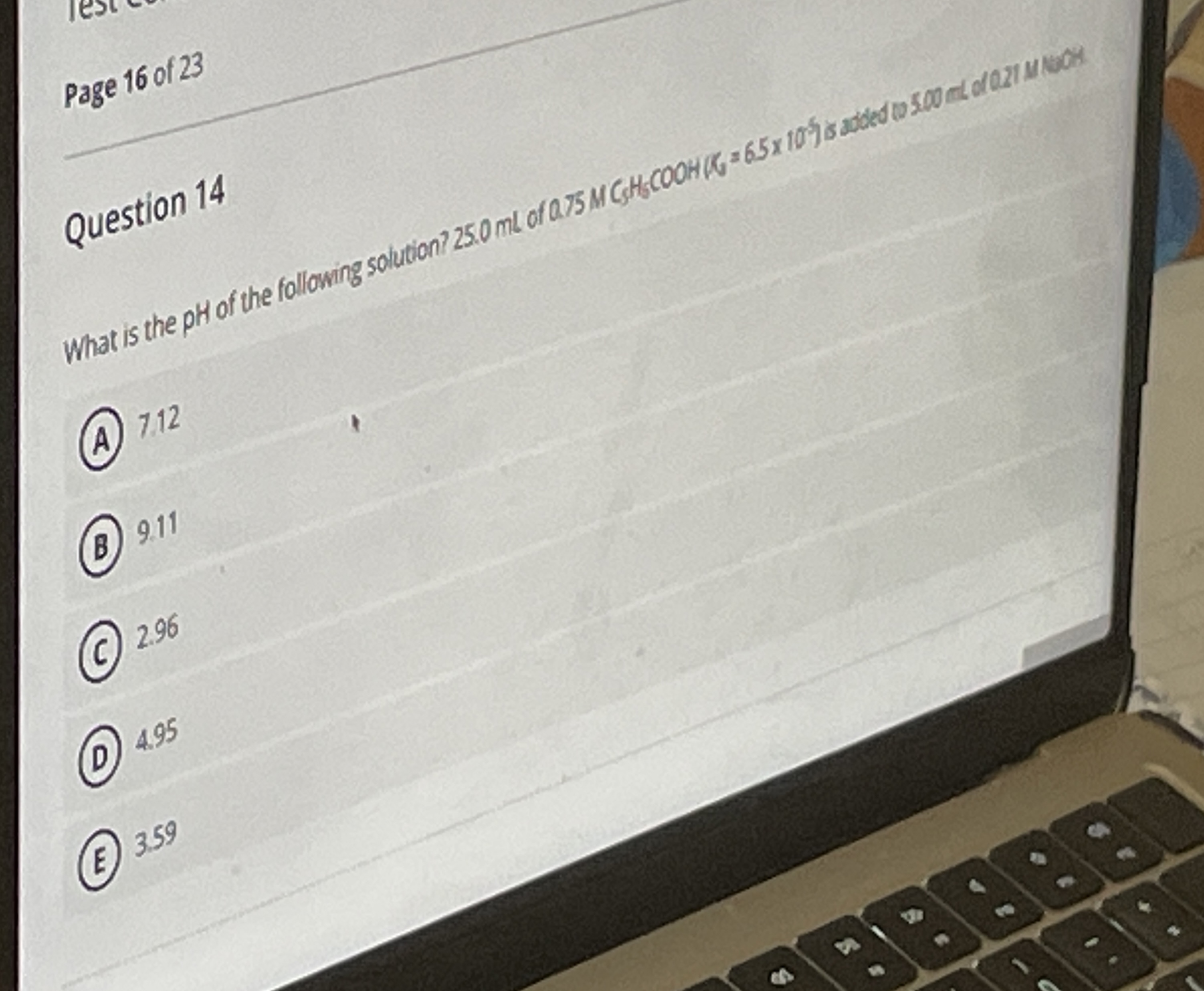 Solved What is the pH of the following solution? 25.0 ﻿mL of | Chegg.com