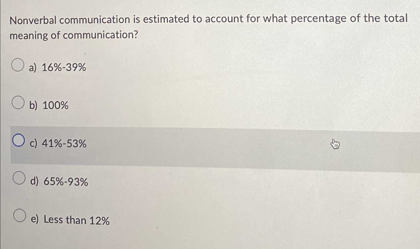 Solved Nonverbal communication is estimated to account for | Chegg.com