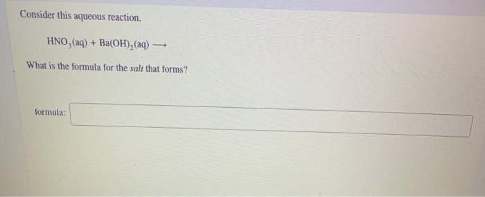 Solved Consider this aqueous reaction. HNO3(aq) + | Chegg.com