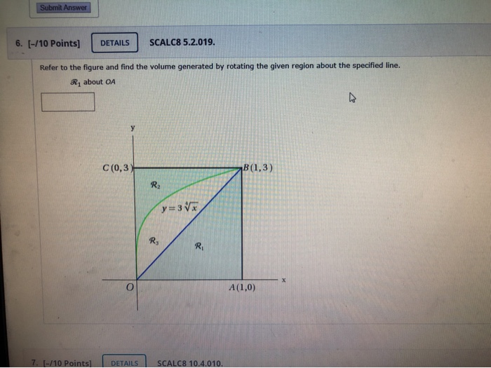 Solved Submit Answer 6. (-/10 Points] DETAILS SCALC8 | Chegg.com
