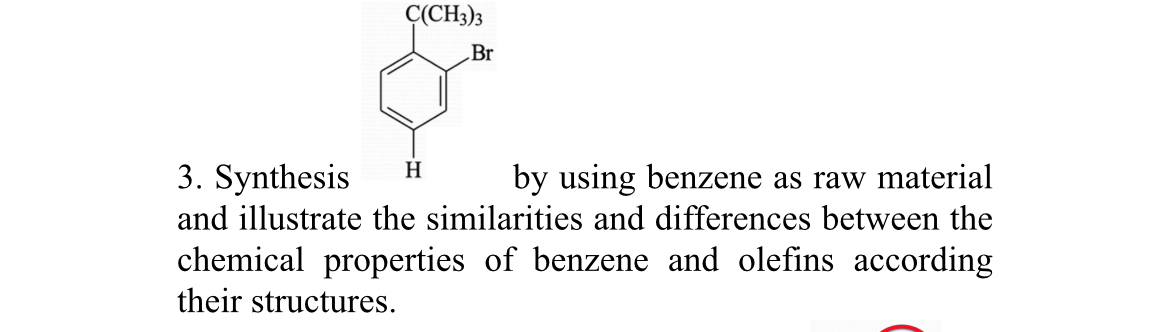 Solved Synthesis -- ﻿by using benzene as raw material and | Chegg.com