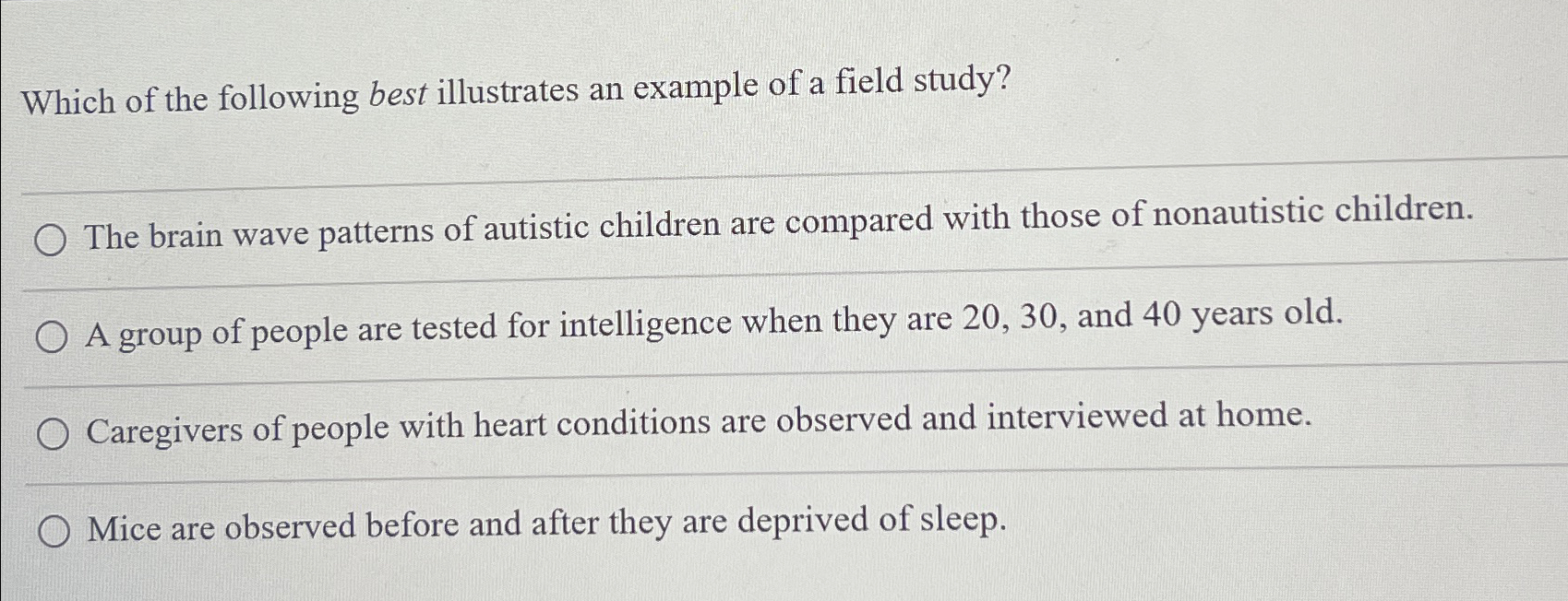 Solved Which of the following best illustrates an example of | Chegg.com