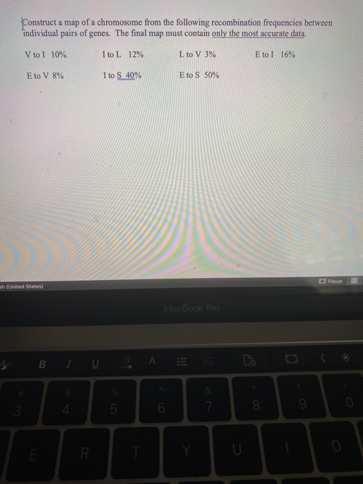 Solved Construct a map of a chromosome from the following | Chegg.com