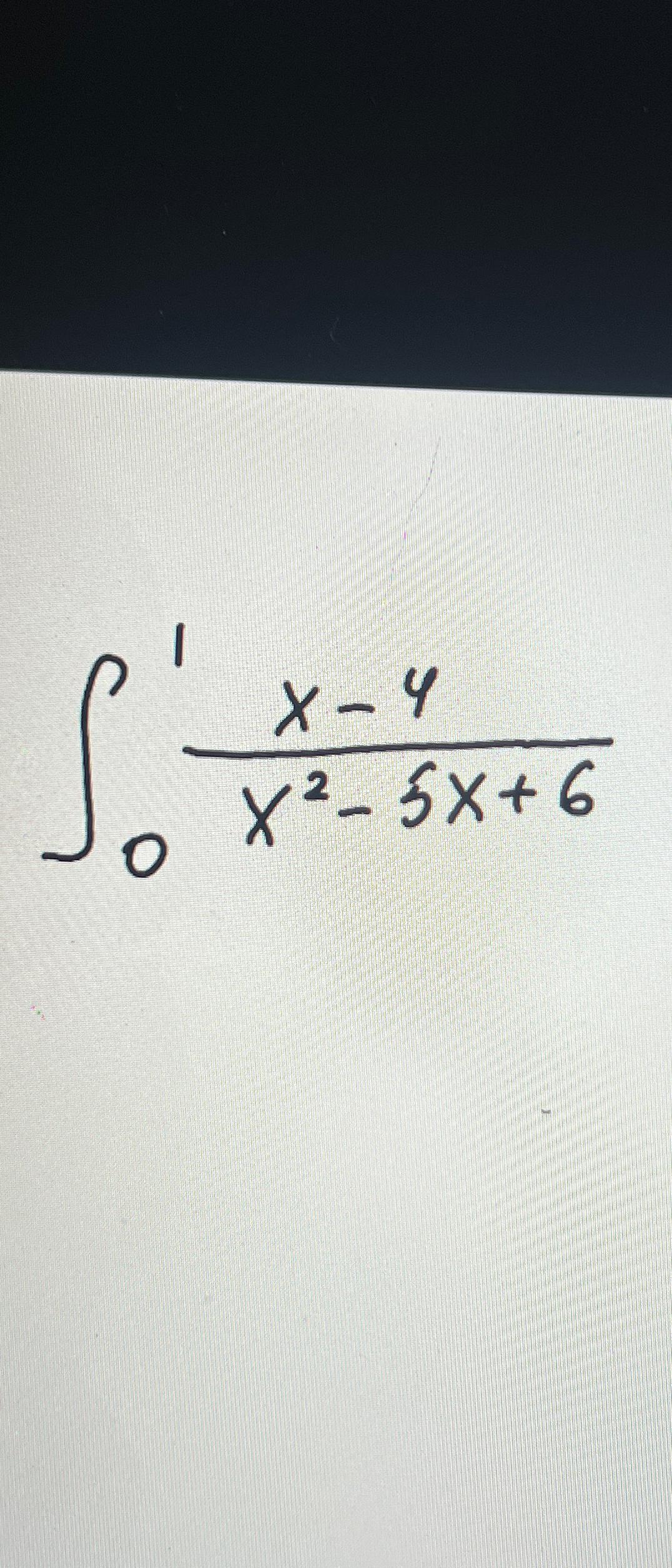 Solved ∫01x-4x2-5x+6 | Chegg.com