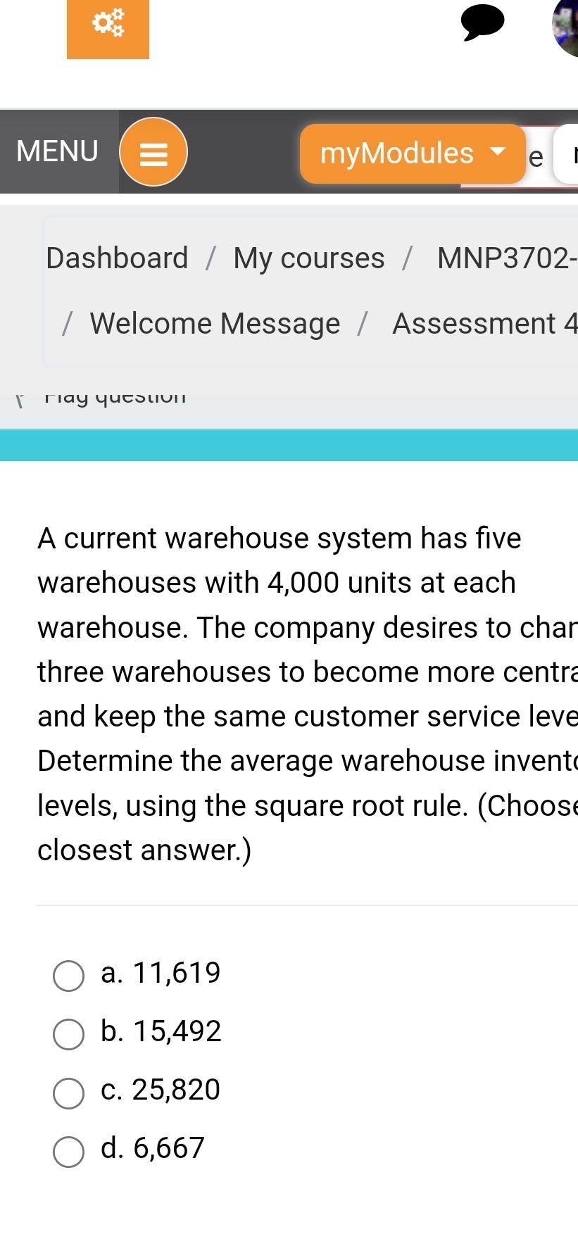 Solved Dashboard / My courses / MNP3702- / Welcome Message / | Chegg.com