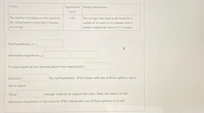 Solved Null hypothesis: μ = Alternative hypothesis: μ | Chegg.com