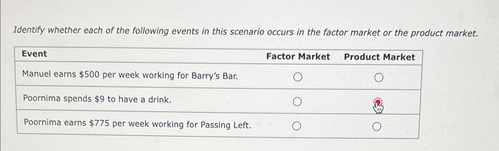 Solved Identify whether each of the following events in this | Chegg.com