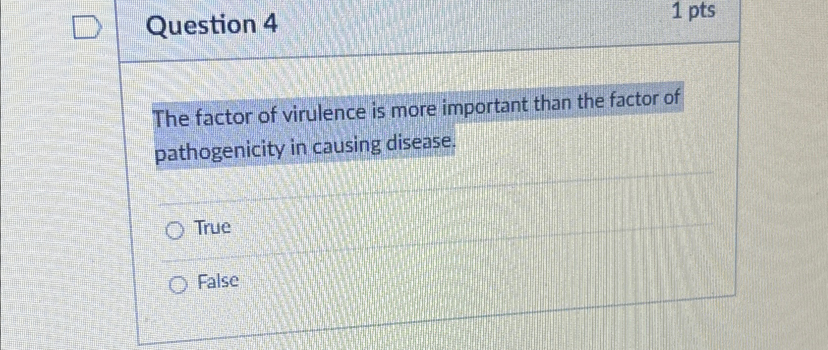 Solved Question 41 ﻿ptsThe factor of virulence is more | Chegg.com