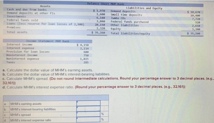 Solved o. Calculate the dollar value of MHM's earning | Chegg.com