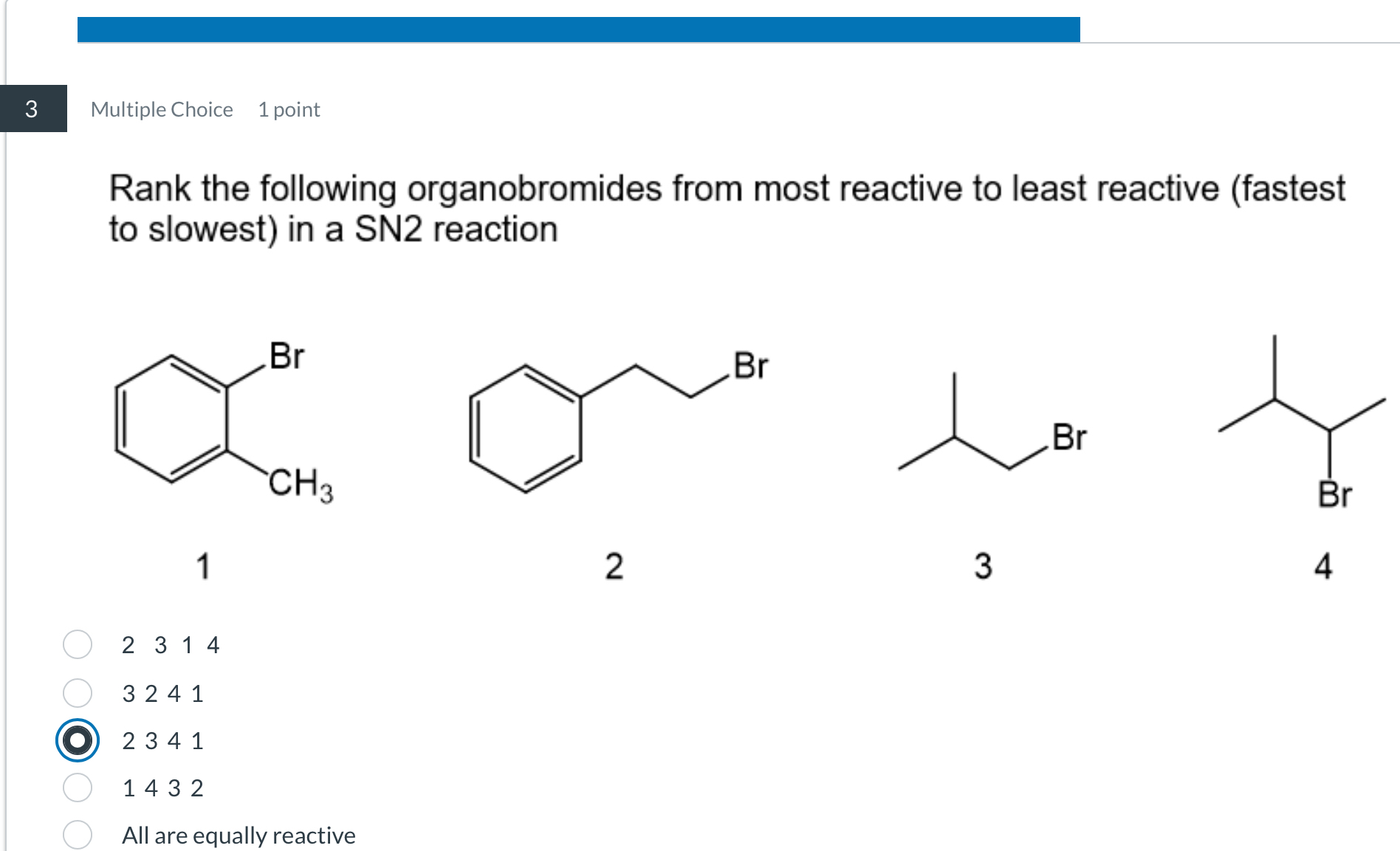 Solved rank the following bromides from most reactive to | Chegg.com