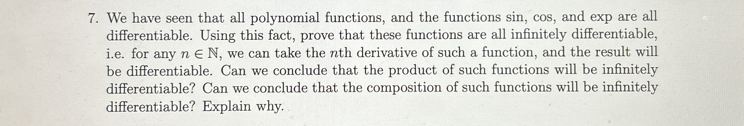 Solved We have seen that all polynomial functions, and the | Chegg.com