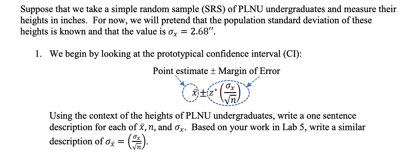 Solved Suppose that we take a simple random sample (SRS) ﻿of | Chegg.com