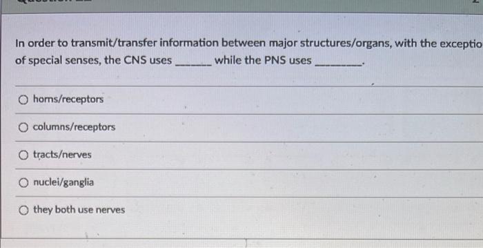 Solved In order to transmit/transfer information between | Chegg.com