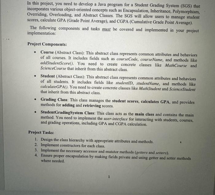 In this project, you need to develop a Java program | Chegg.com