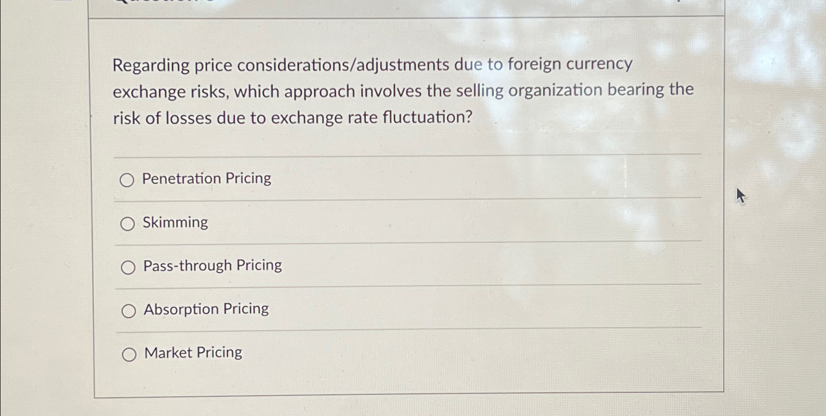 Solved Regarding price considerations/adjustments due to | Chegg.com