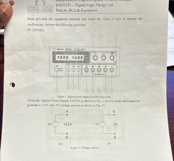 Read provided lab equipment manuals and watch the | Chegg.com