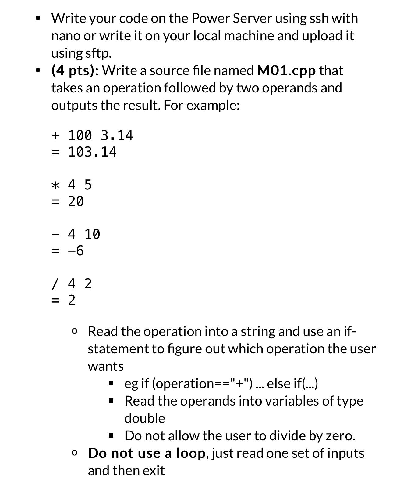Solved Write your code on the Power Server using ssh with | Chegg.com