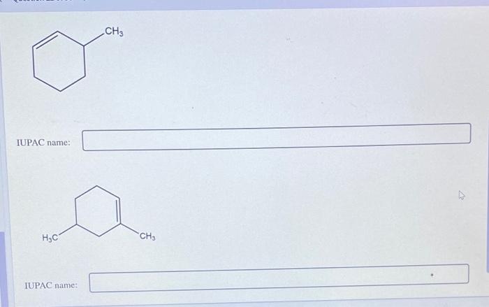 Solved Name the cycloalkenes using IUPAC (systematic) names. | Chegg.com
