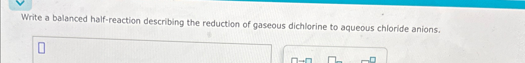 Solved Write a balanced half-reaction describing the | Chegg.com