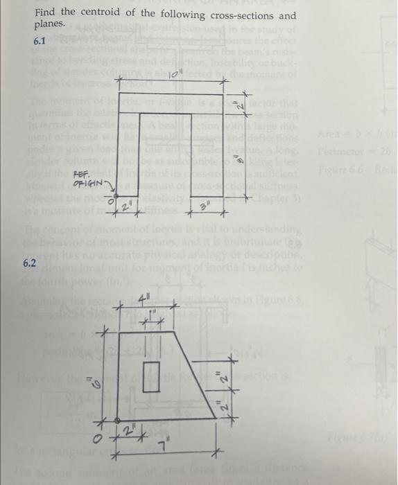 Solved Find the centroid of the following cross-sections and | Chegg.com