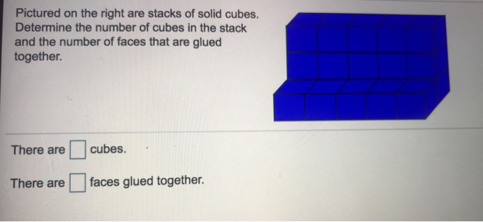 Solved Pictured on the right are stacks of solid cubes. | Chegg.com