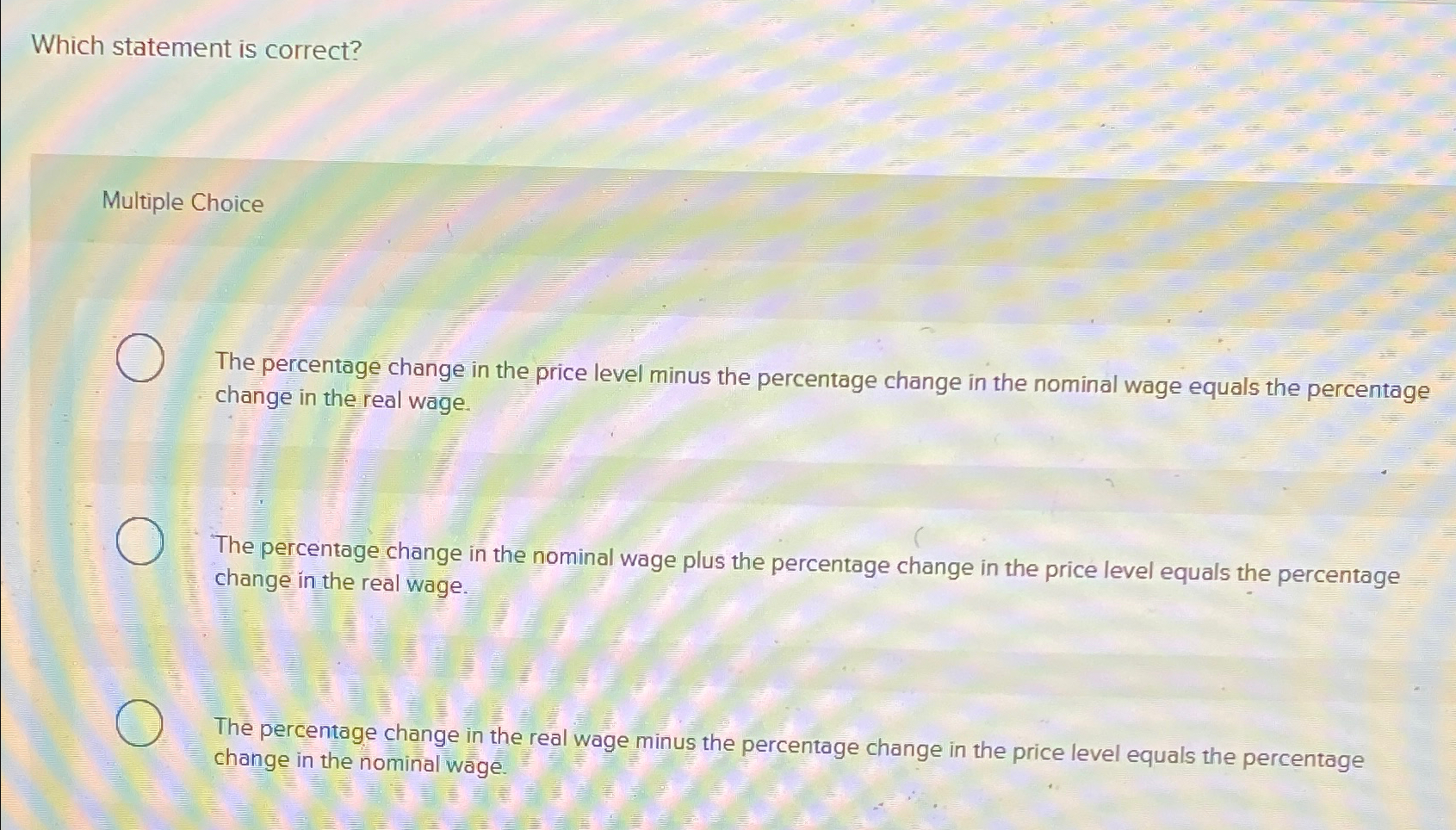 Solved Which statement is correct?Multiple ChoiceThe | Chegg.com