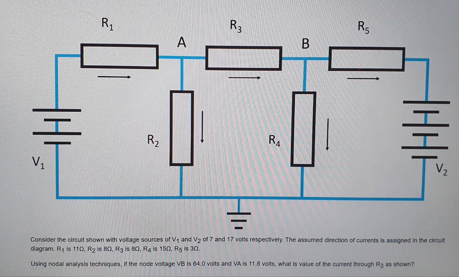 Solved Consider the circuit shown with voltage sources of V1 | Chegg.com