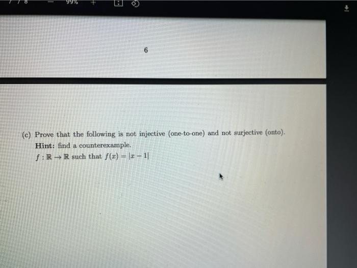 Solved © (c) Prove that the following is not injective | Chegg.com