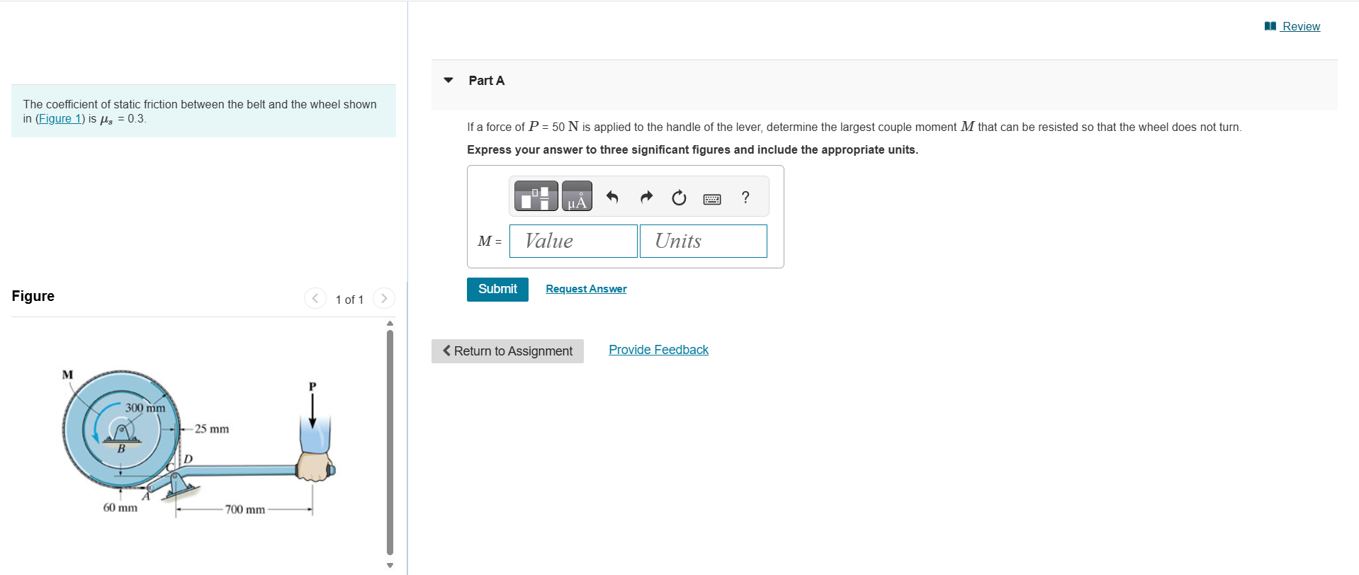 Solved Part A The coefficient of static friction between the | Chegg.com