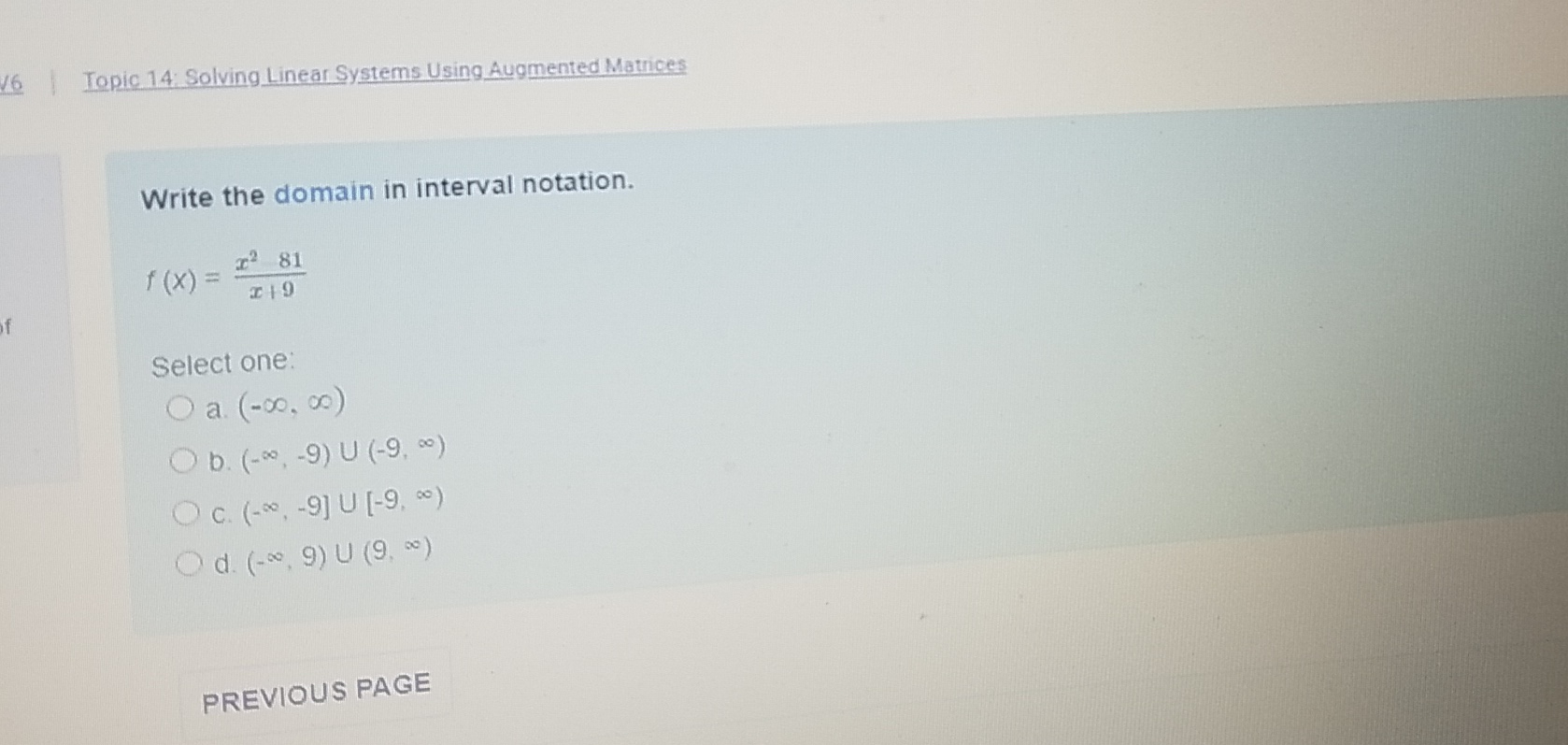 Solved Topic 14: Solving Linear Systems Using Augmented | Chegg.com