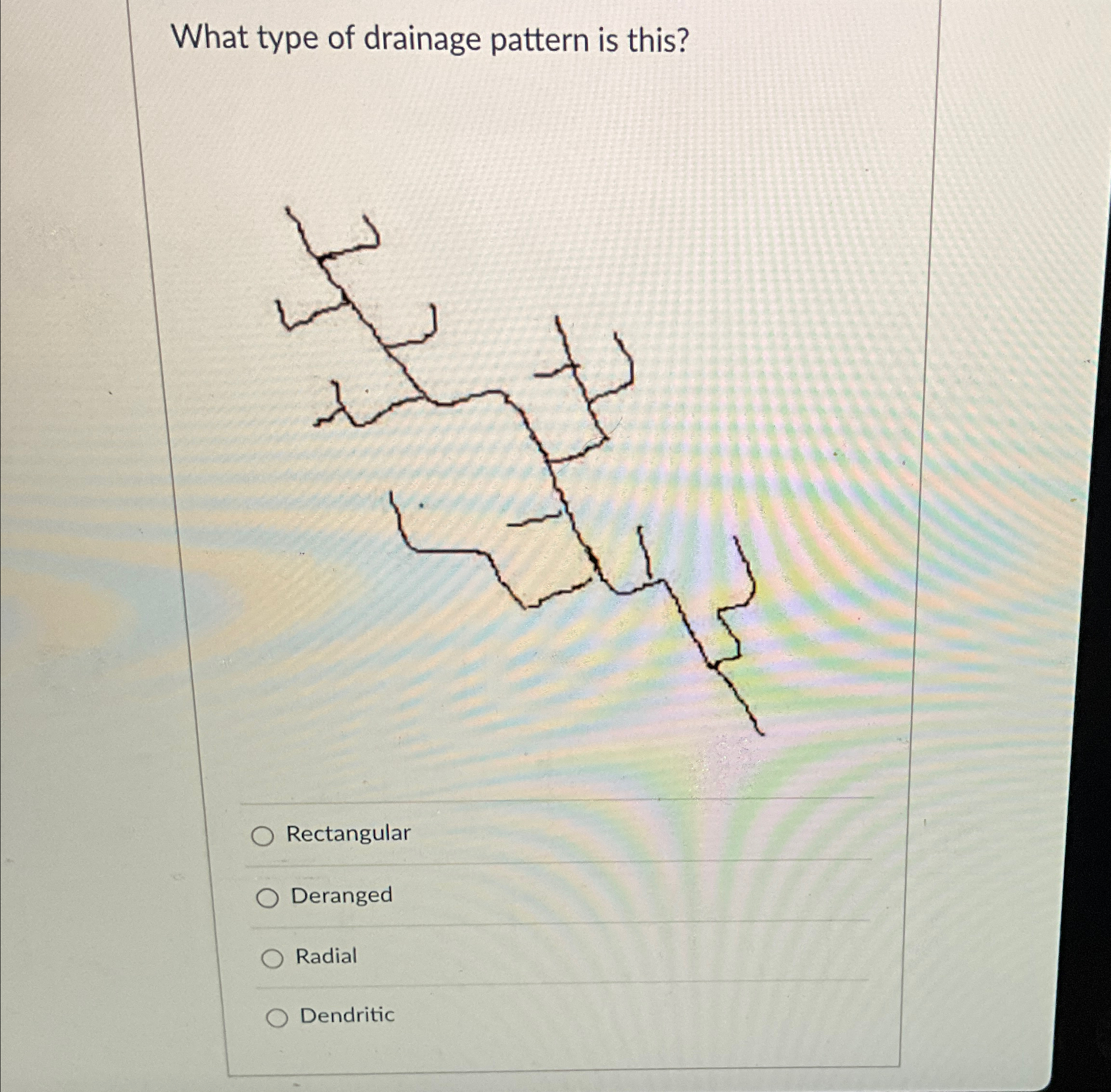 Solved What type of drainage pattern is | Chegg.com