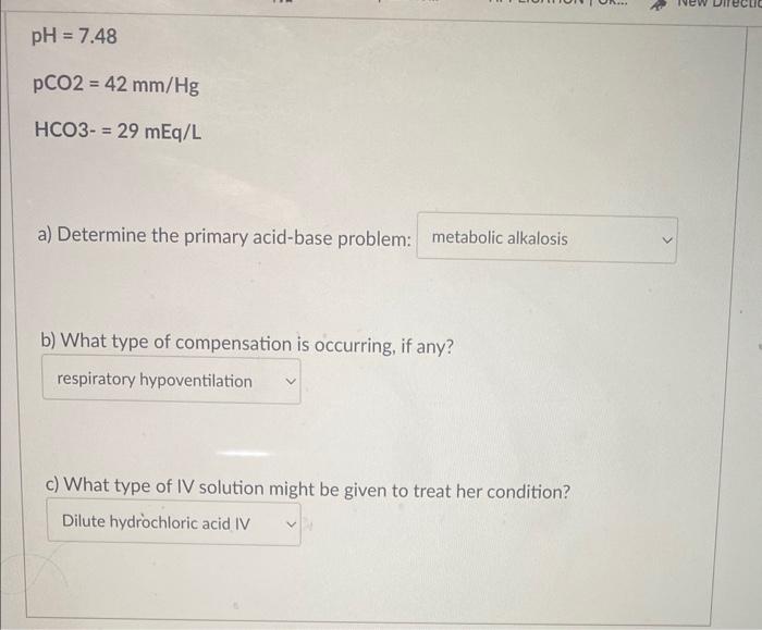 Solved Normal level of PCO2=35−45mmHg Normal level of | Chegg.com