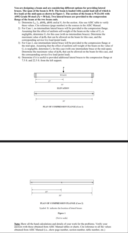 Solved Solve all steps from AISC .You are designing a beam | Chegg.com