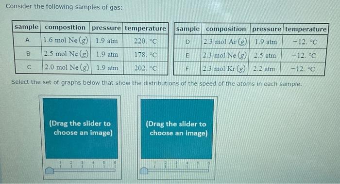 Solved Consider the following samples of gas: Select the set | Chegg.com