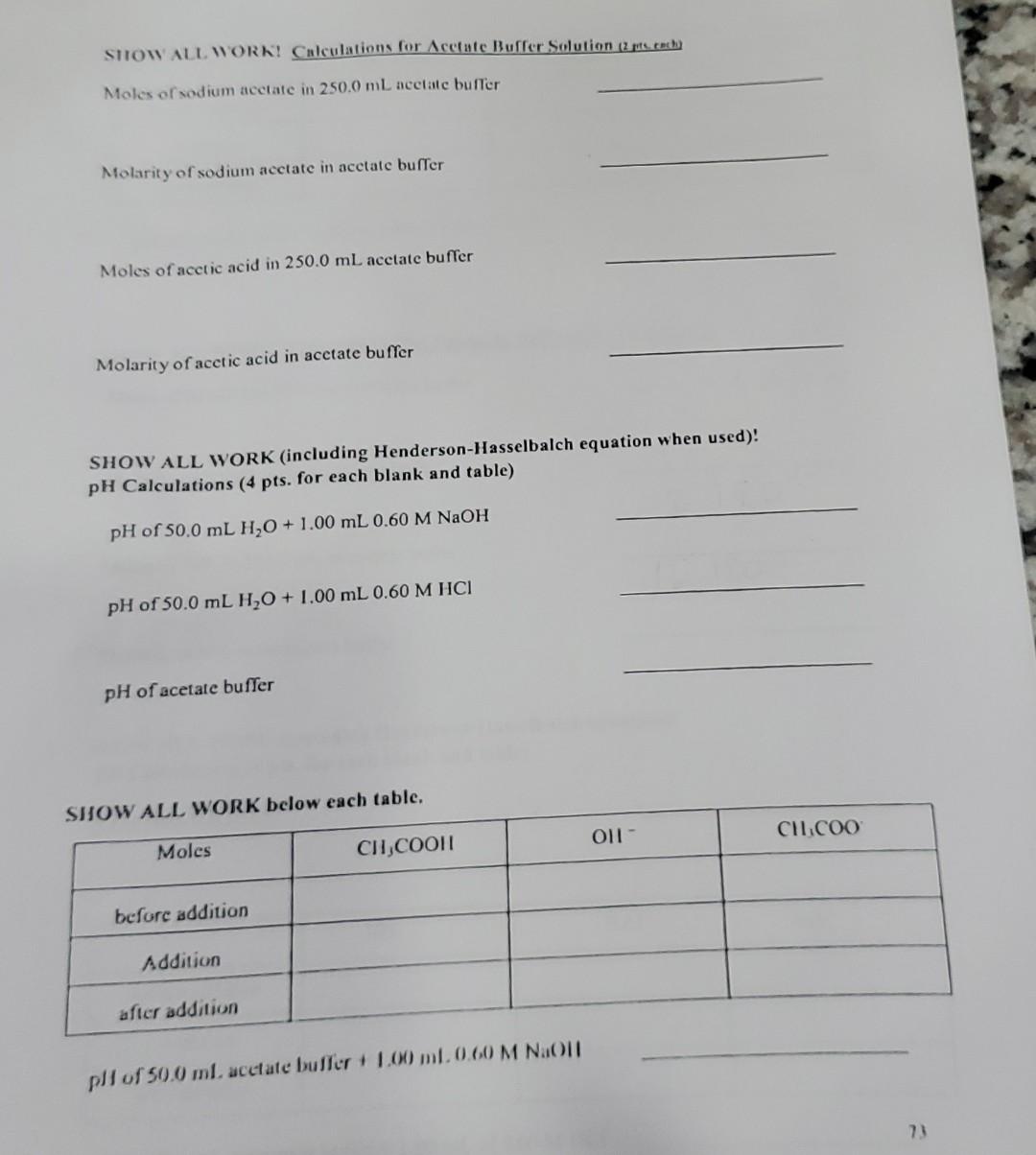 Solved Intreduction A buffer solution is a solution that is | Chegg.com