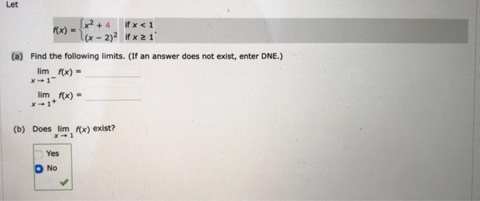 Solved f(x)={x2+4(x−2)2 if x