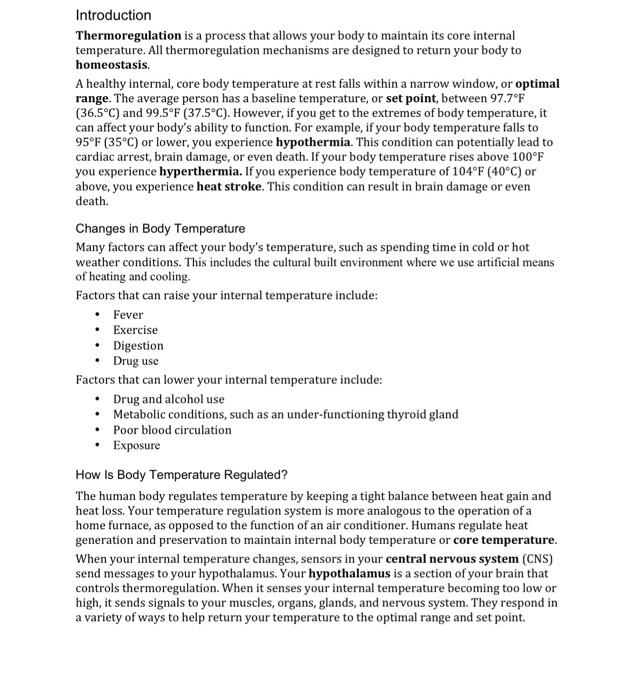 Solved TAALE A: Female Duta fer theat Thermovegriation Feat | Chegg.com