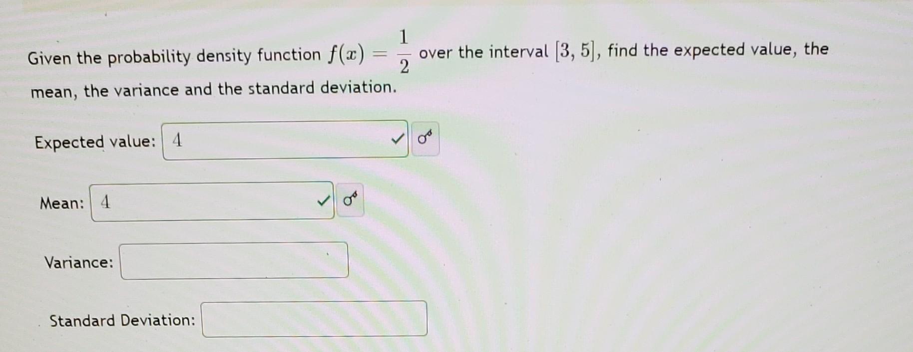 Solved Given the probability density function f(x)=21 over | Chegg.com
