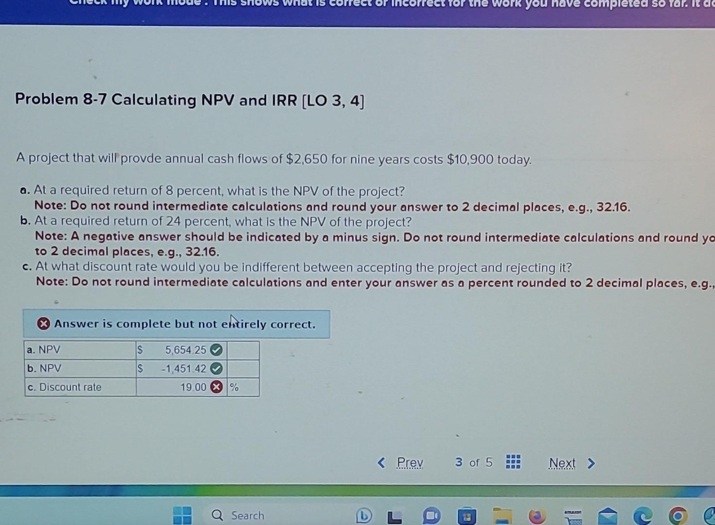 Solved A project that will provde annual cash flows of | Chegg.com