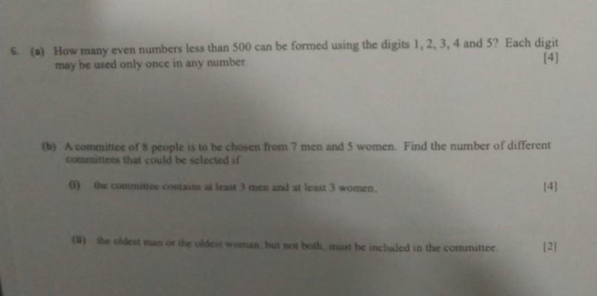 Solved (a) How many even numbers less than 500 can be formed | Chegg.com