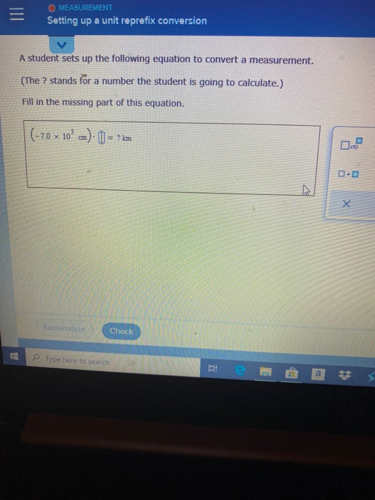 Solved O MEASUREMENT Setting up a unit reprefix conversion A | Chegg.com